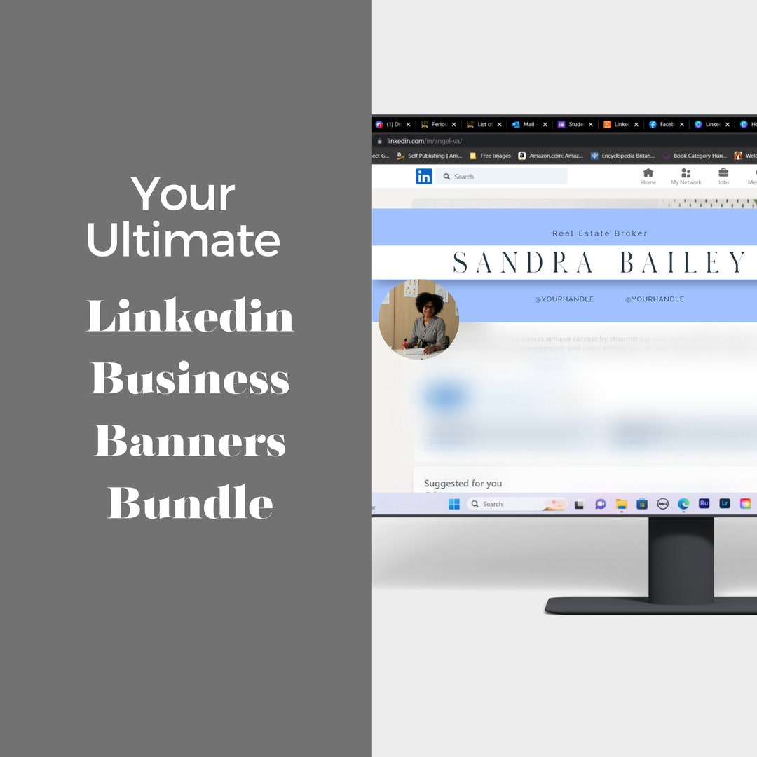 Linkedin Banner Template, DIY Linkedin Cover Template, Graphics ...