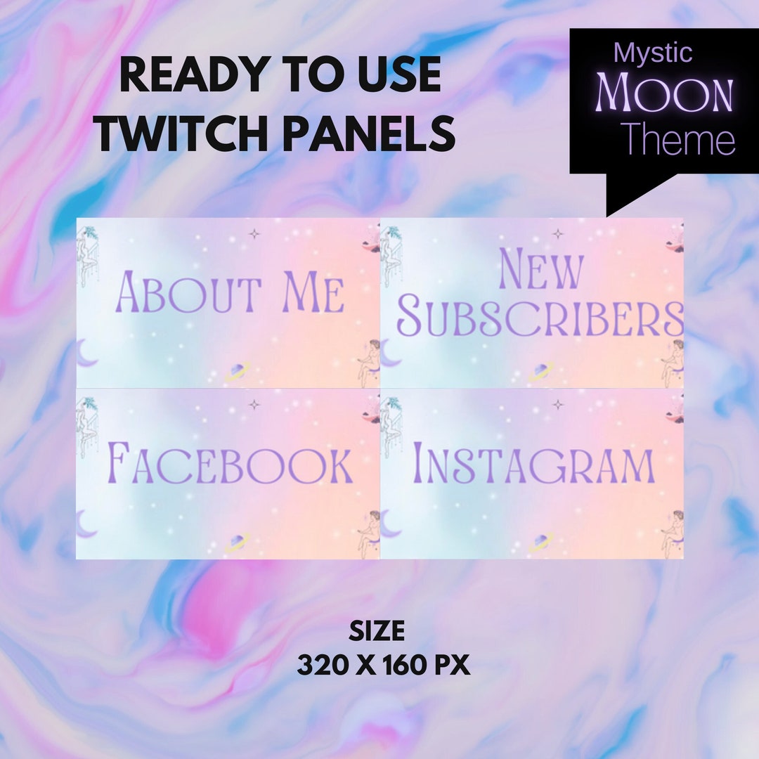 30 X Stream Panels | Simple, Mystic Moon, Twitch Streamer Graphic ...