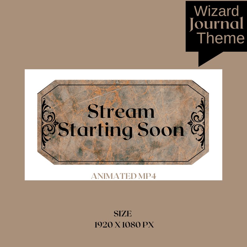 Twitch Animated Overlay, Wizard Journal Streamer Overlay Package, Be ...