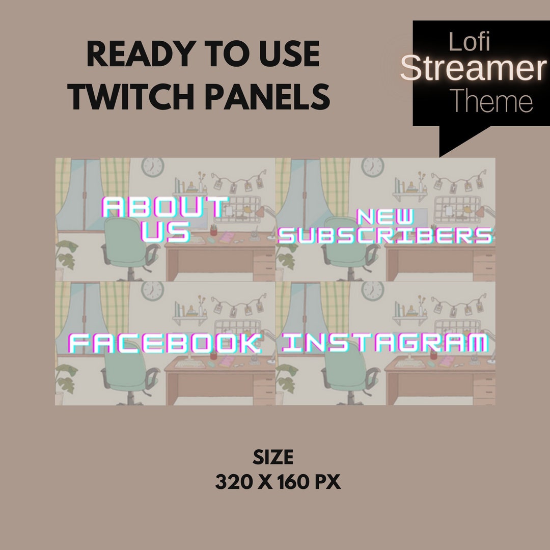 30 X Stream Panels | Simple, Lofi Streamer, Twitch Streamer Graphic ...