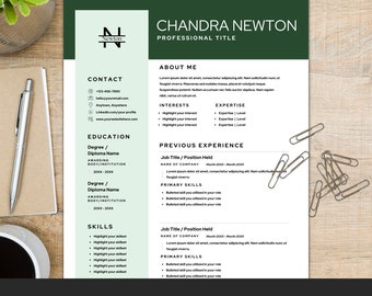 Resume Template With Photo, Professional Resume Template, Clean Resume ...