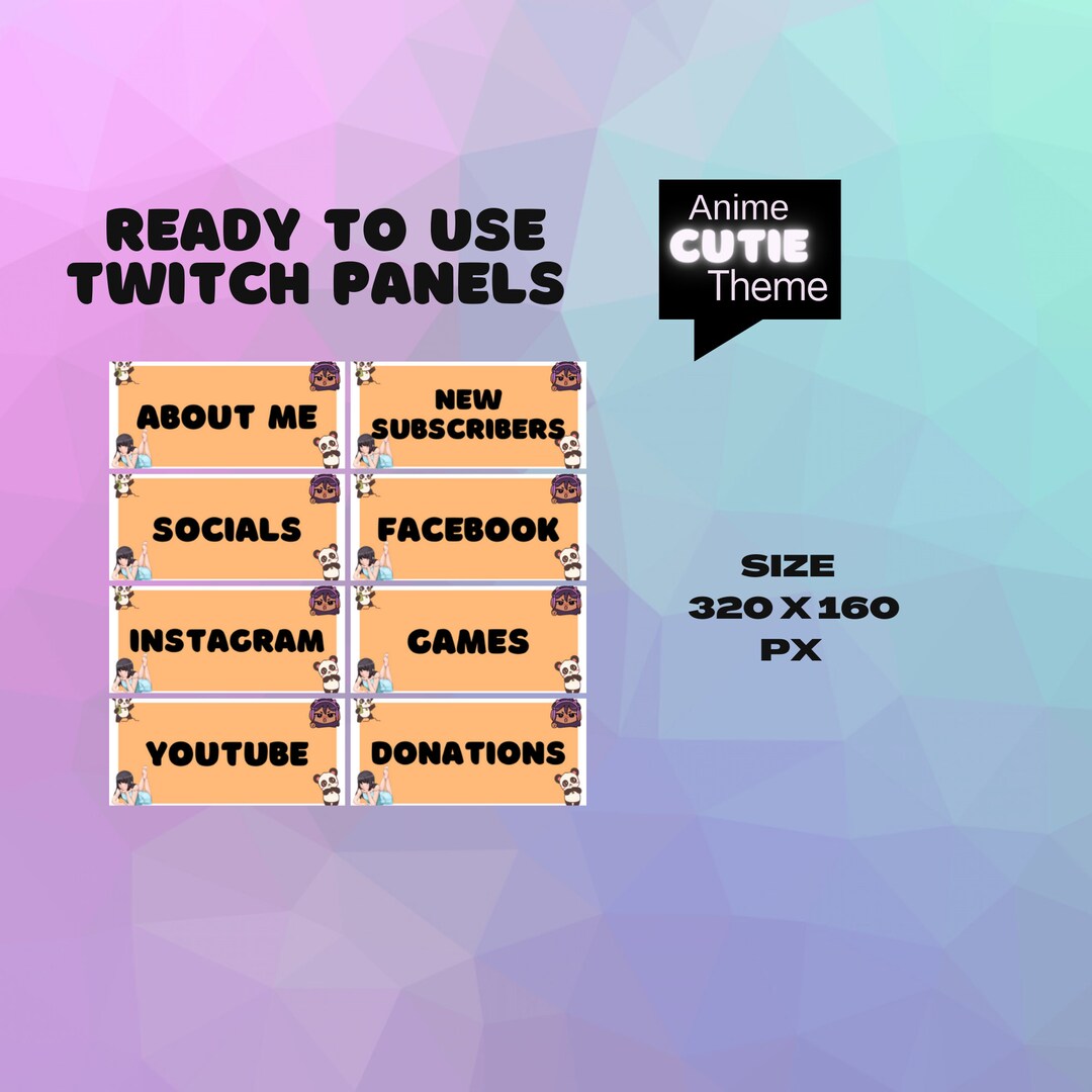 30 X Stream Panels | Simple, Anime Streamer, Twitch Streamer Graphic ...
