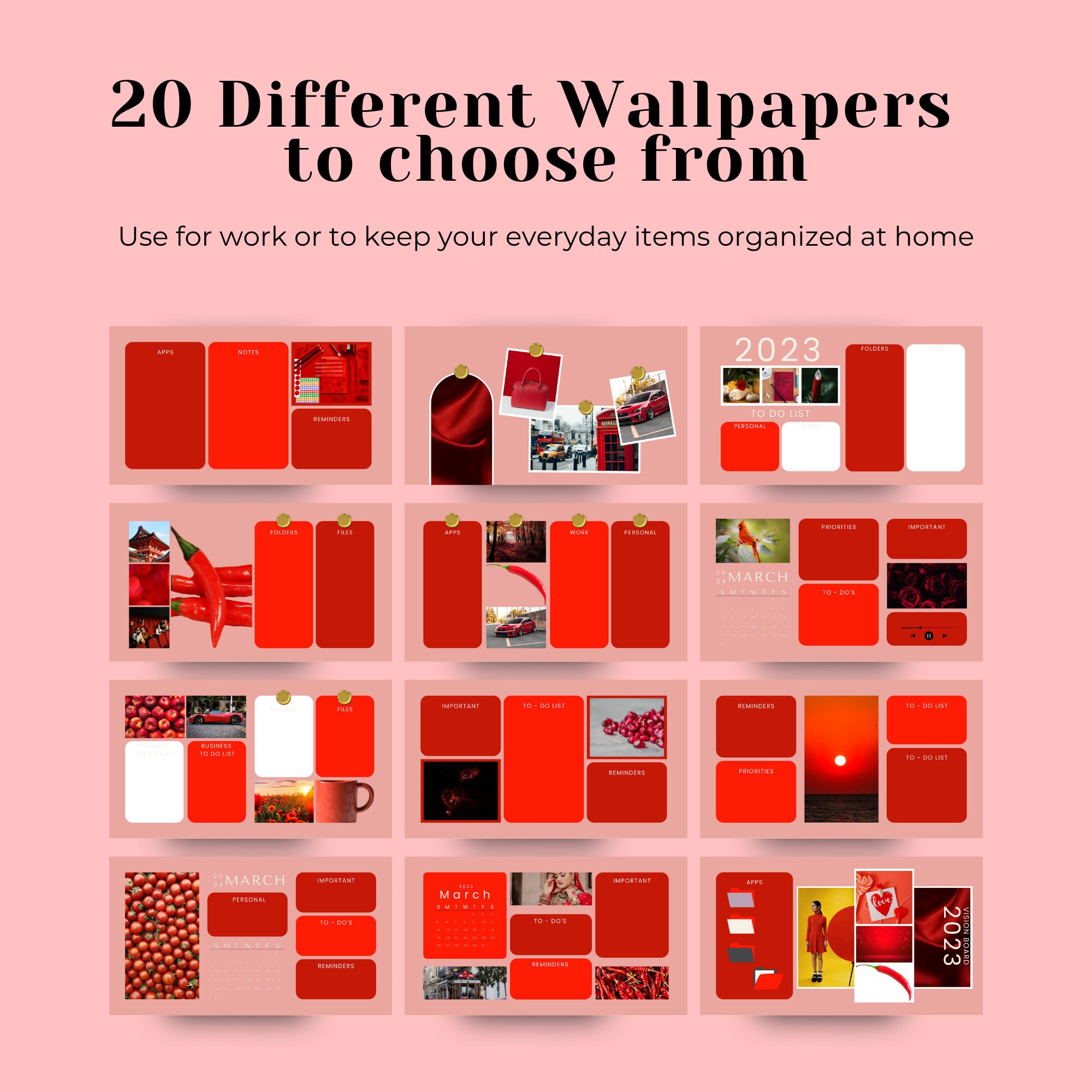 Productivity Desktop Calendar Wallpaper Instant Download - Etsy