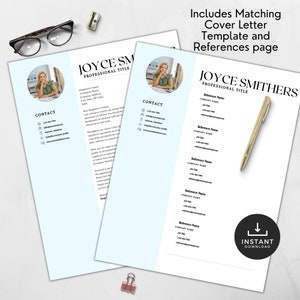 Resume Template With Photo, Professional Resume Template, Clean Resume ...