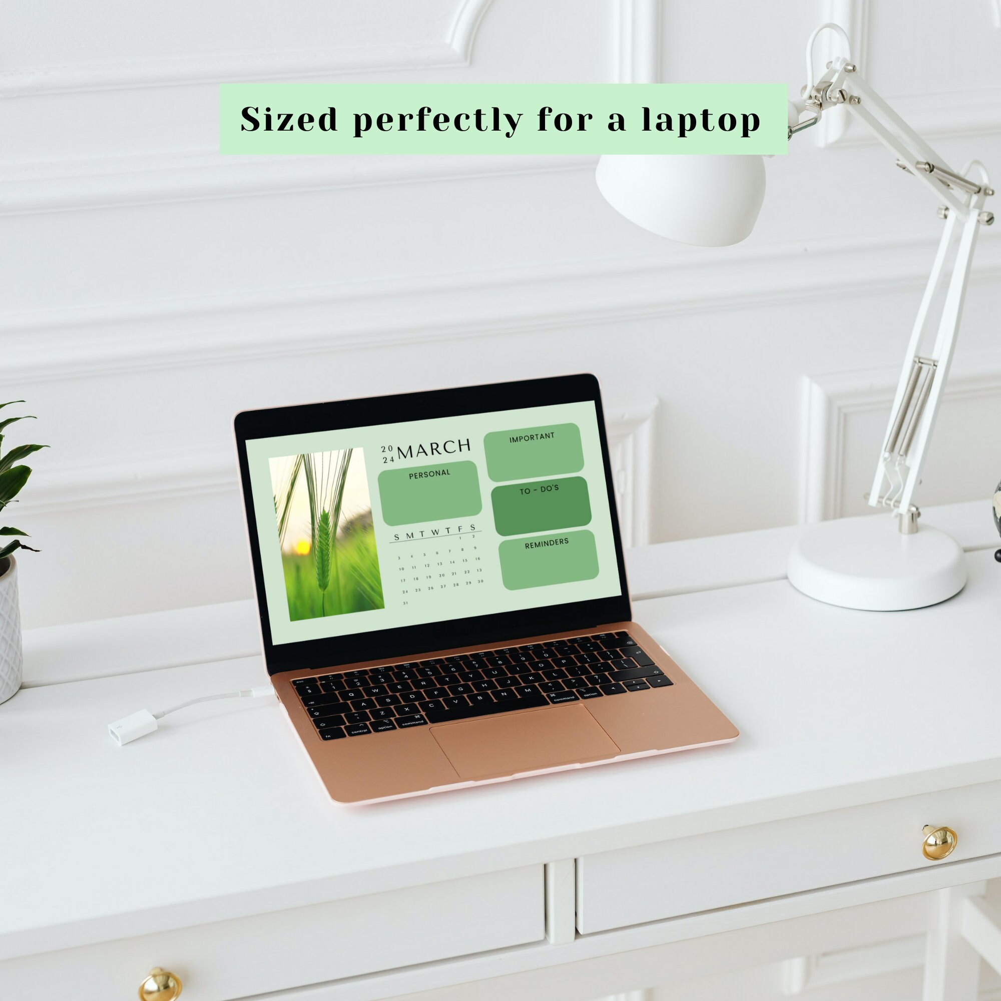 Productivity Desktop Calendar Wallpaper Instant Download - Etsy