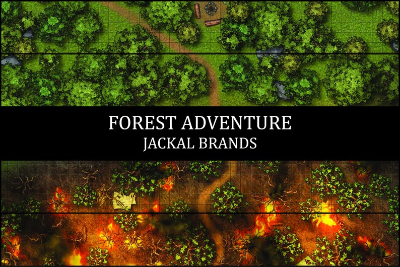 Forest Adventure Map Bundle 2K, 10 Battle Maps (day and Night), Dnd Map ...