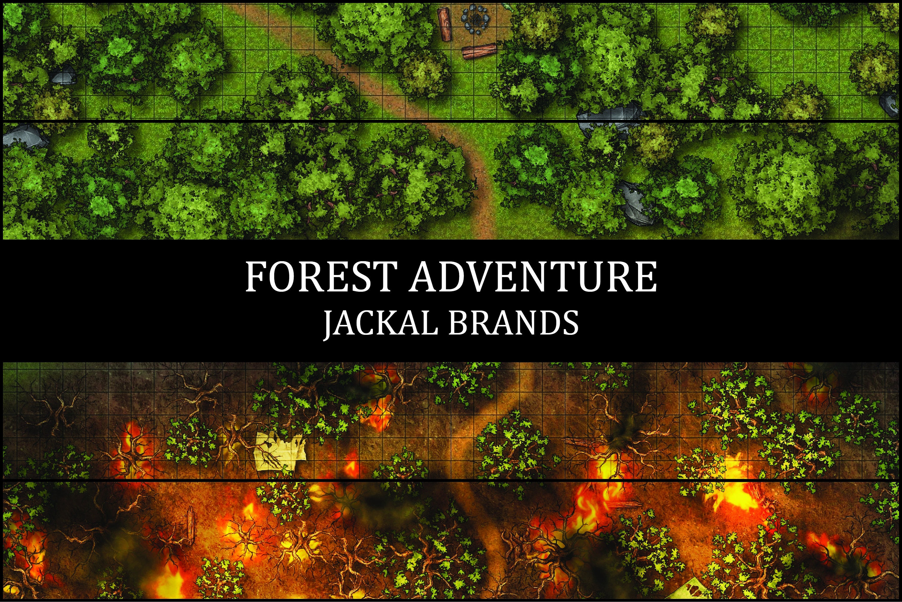 Forest Adventure Map Bundle 2K, 10 Battle Maps day and Night, Dnd Map ...