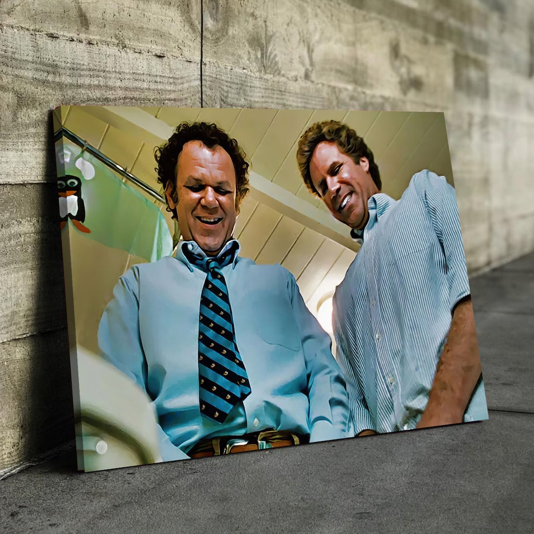 Funny Bathroom Canvas Print | Step Bothers Sword Fight Funny Bathroom ...