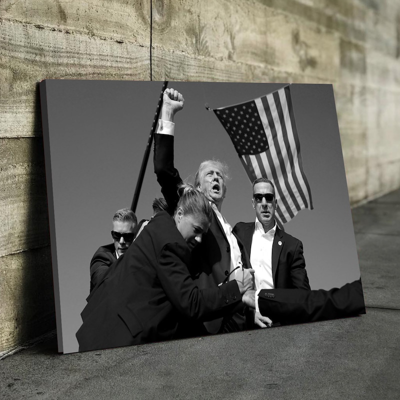 Donald Trump Fight Photo Framed - Etsy