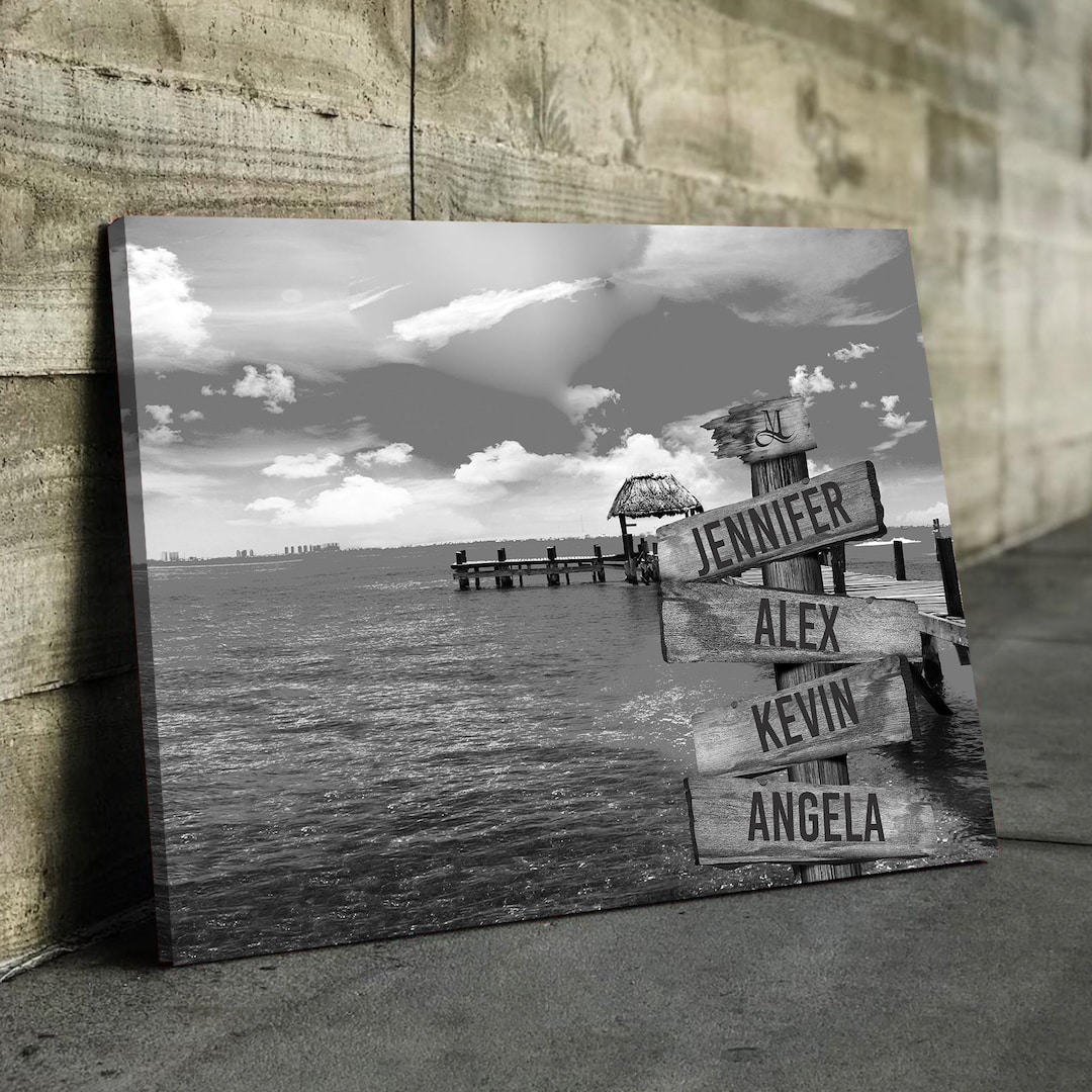 Personalized Family Street Sign Multi-name Custom Canvas Wall - Etsy