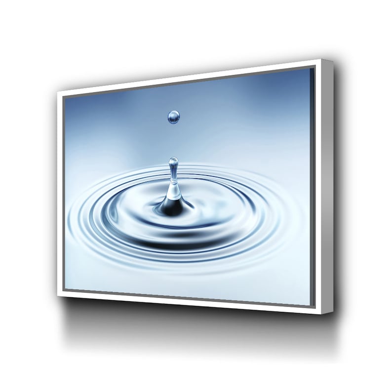 Water Drop Splash Canvas Bathroom Wall Art Water Drop Bathroom Wall ...