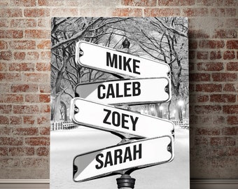 Personalized Family Names Date of Birth Vintage Street Sign Premium ...