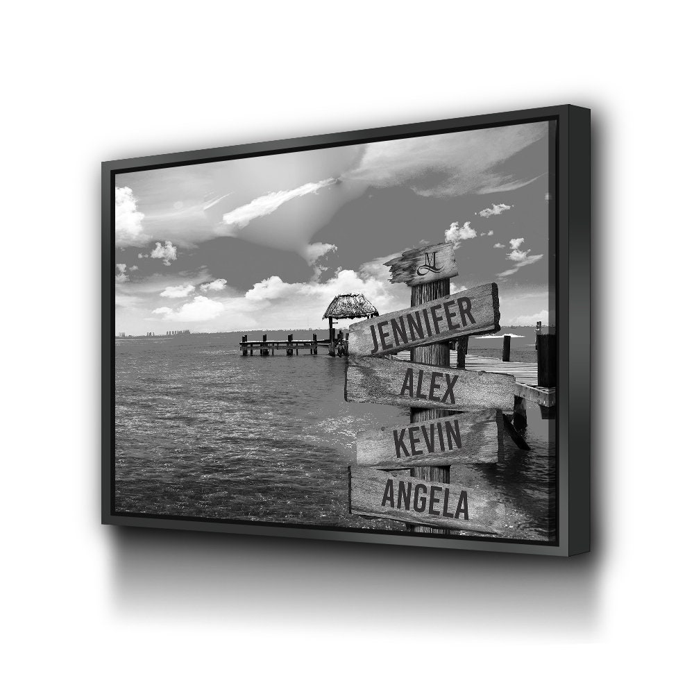 Personalized Family Street Sign Multi-name Custom Canvas Wall - Etsy