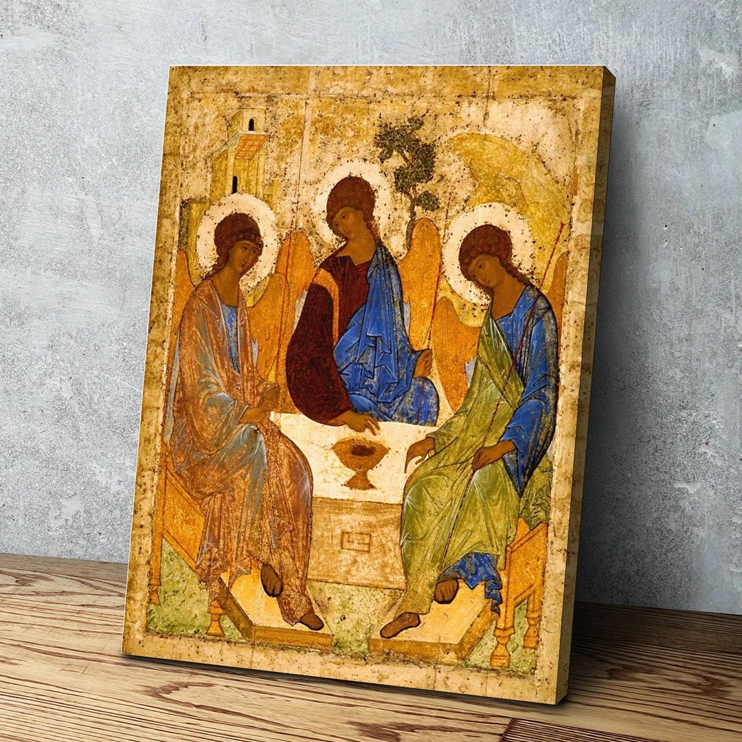 The Holy Trinity by Andrei Rublev Canvas Wall Art Portrait Print ...