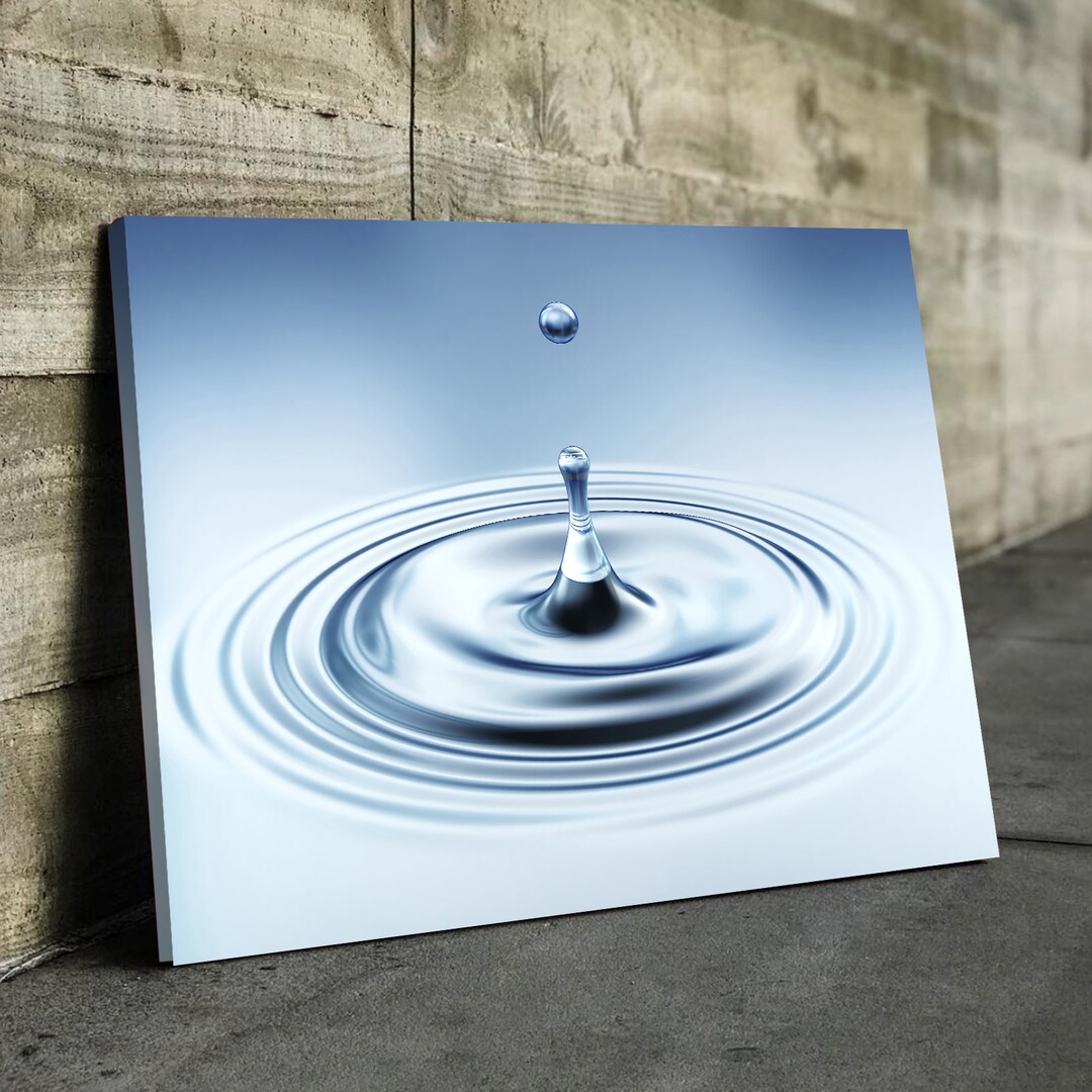 Water Drop Splash Canvas Bathroom Wall Art Water Drop Bathroom Wall ...
