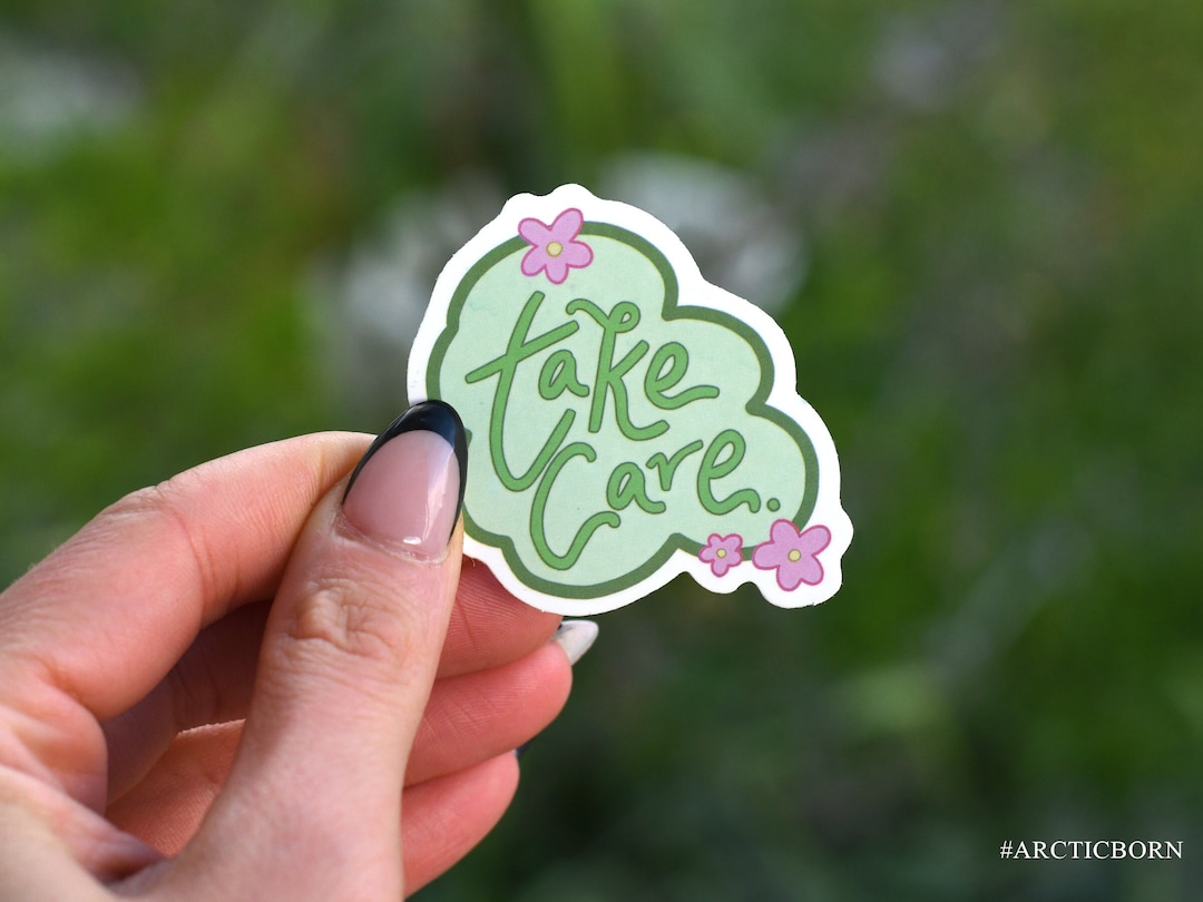 Take Care Inspirational Decal Sticker, Motivational Sticker, Coconut ...