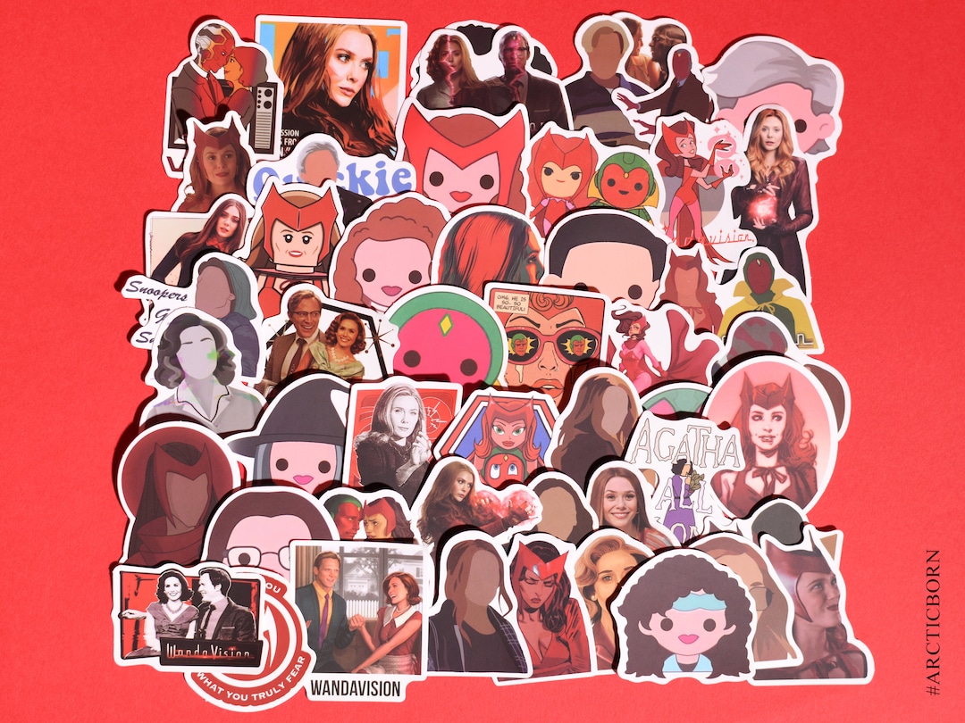 50 Pcs Wanda Vision Stickers, Agatha, TV Show Lover Stickers, Journal ...