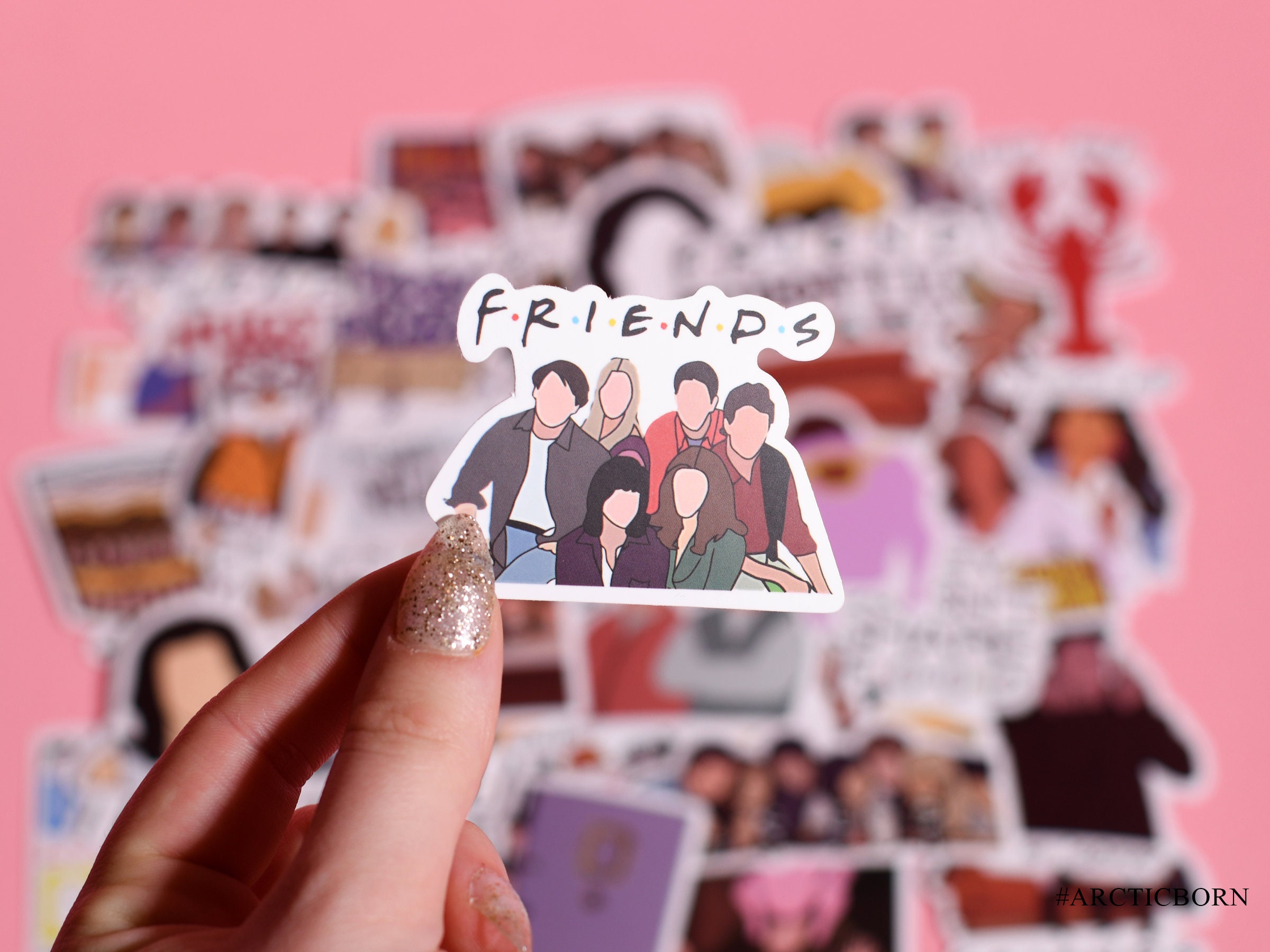 50 Pcs Friends TV Show Stickers, Tv Show Fan Stickers, Monica, Phoebe ...