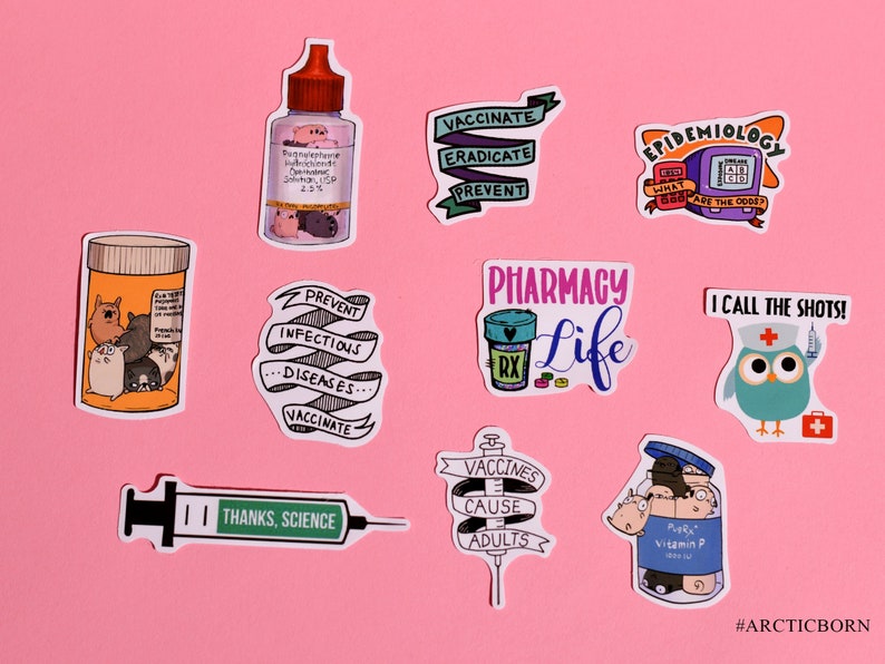 10 Pcs Pharmacist Stickers, Pharmacy Technician Stickers, Certified ...