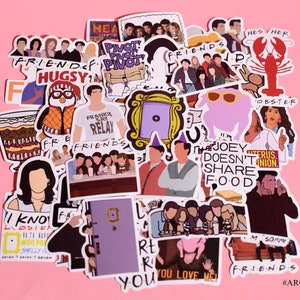 50 Pcs Friends TV Show Stickers, Tv Show Fan Stickers, Monica, Phoebe ...