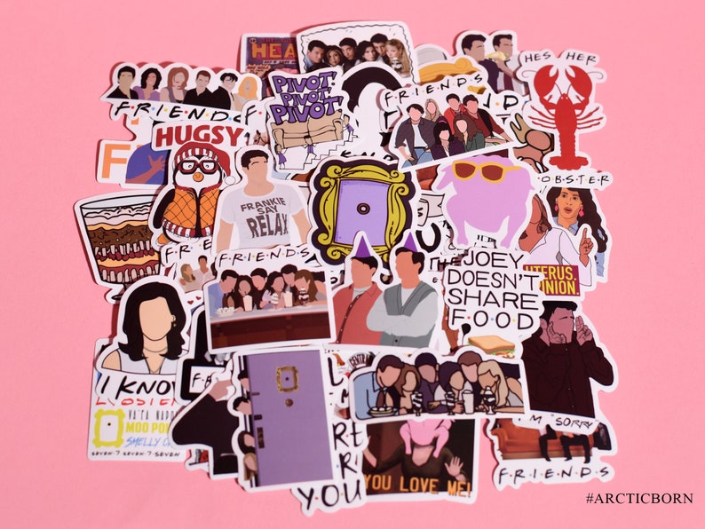 50 Pcs Friends TV Show Stickers, Tv Show Fan Stickers, Monica, Phoebe ...