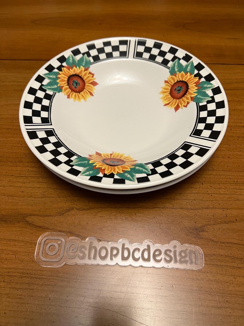 Vintage SUNNY Plates Sunflower Plates Vintage Dinner Plates Set of 2 - Etsy