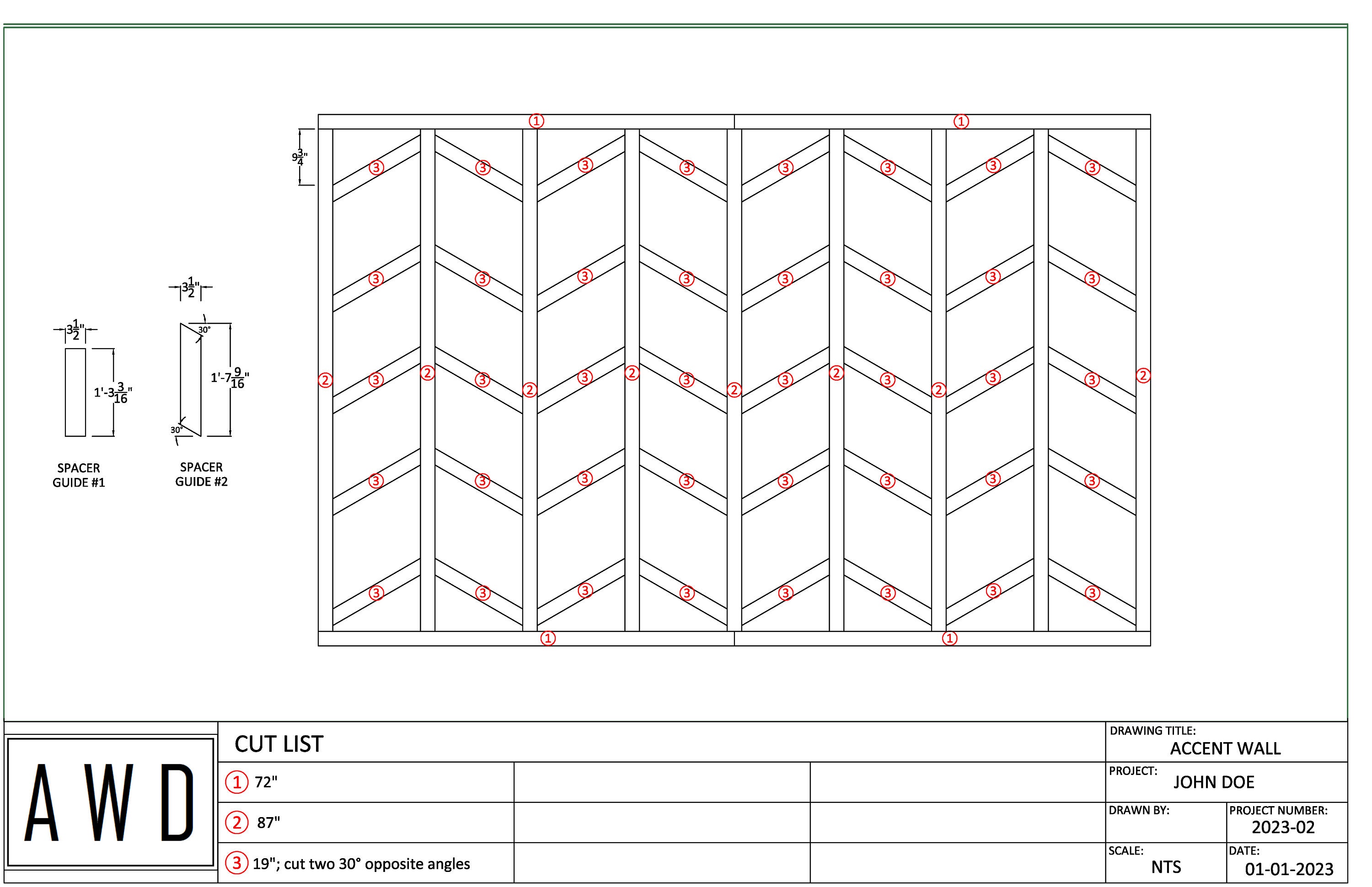 Custom Accent Wall Design and Material Kit Please Do Not Purchase From ...