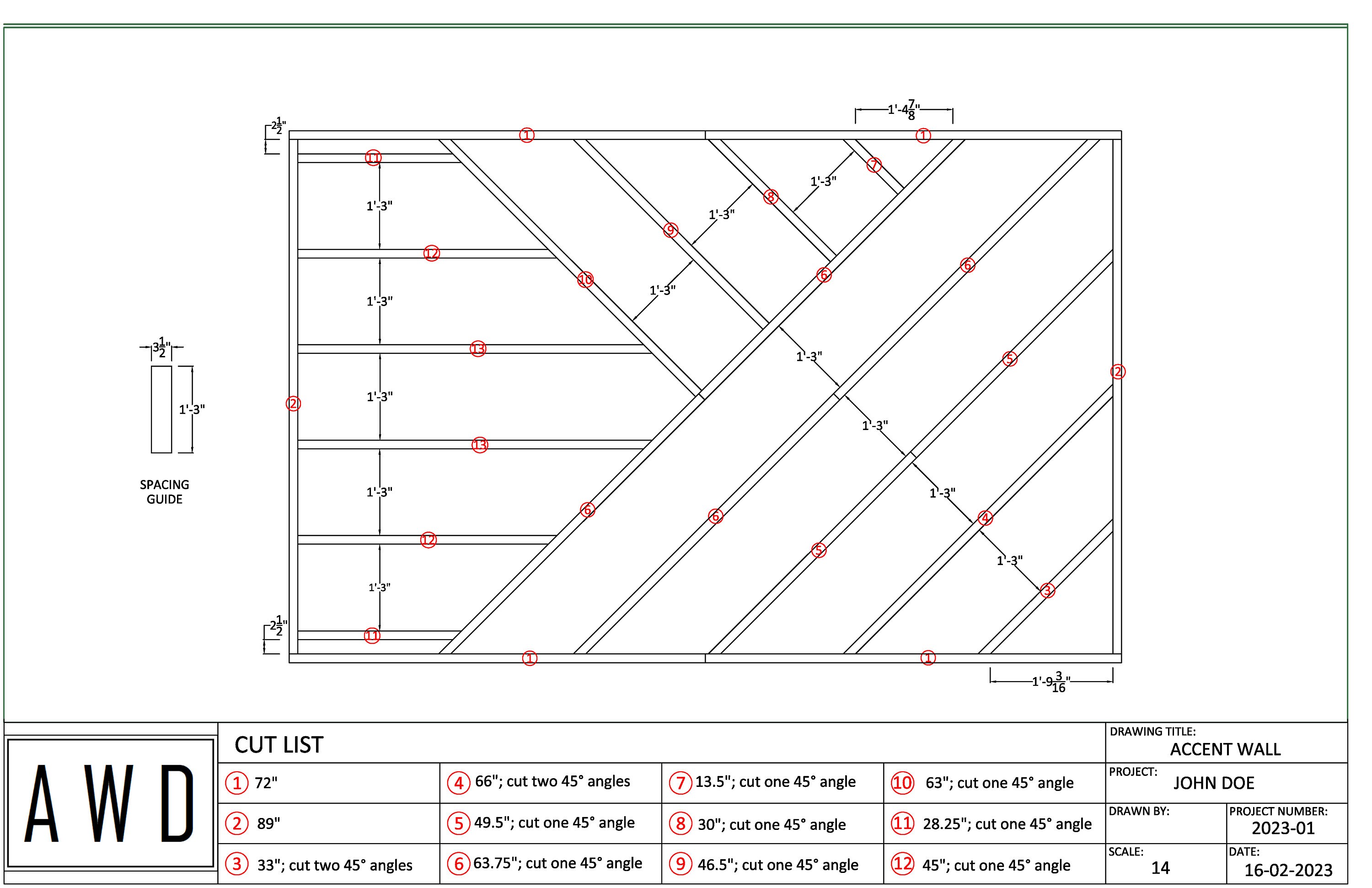 Custom Accent Wall Design and Material Kit Please Do Not Purchase From ...
