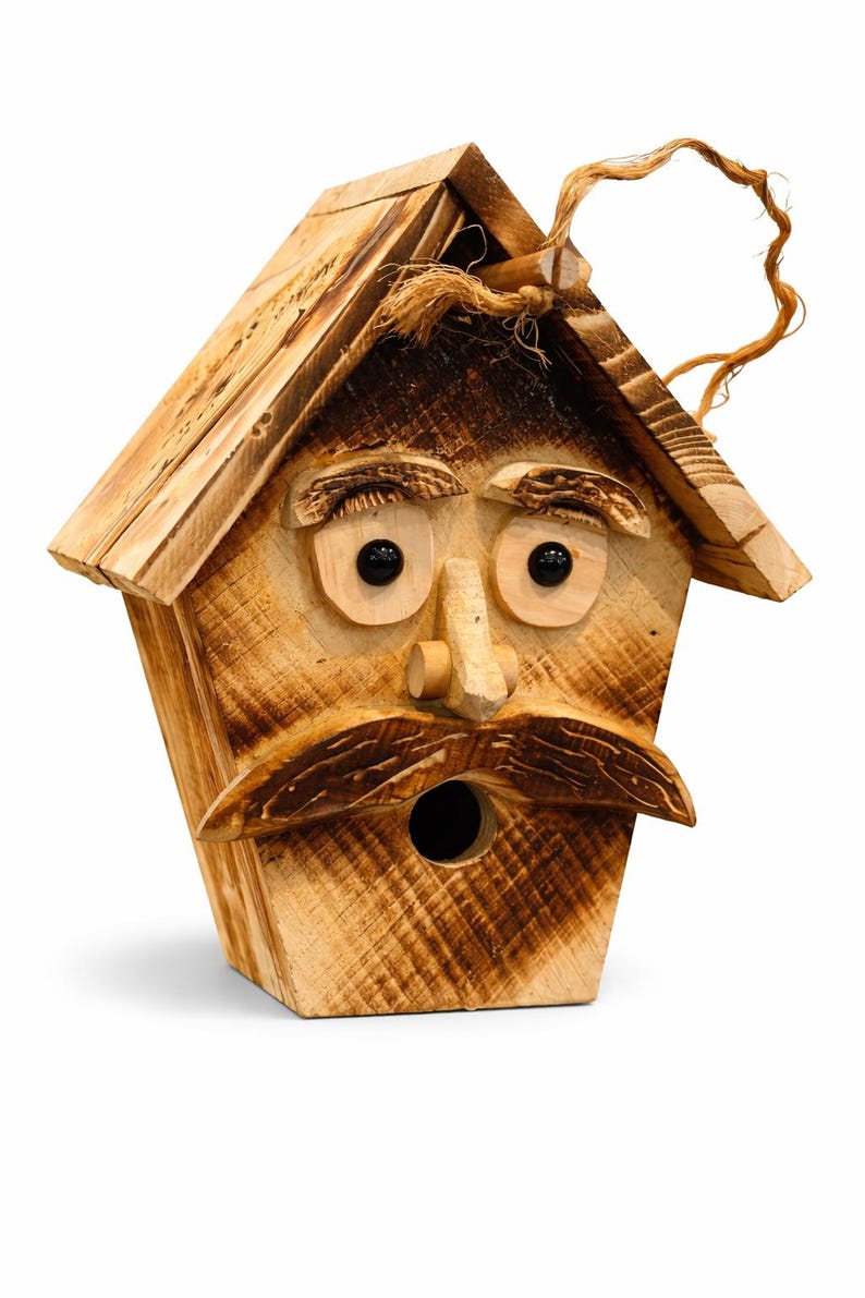 Handmade Old Man Face Birdhouse - Etsy