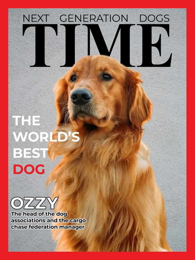 Personalized Dog Prints Magazine Covers Pet Portraits - Etsy