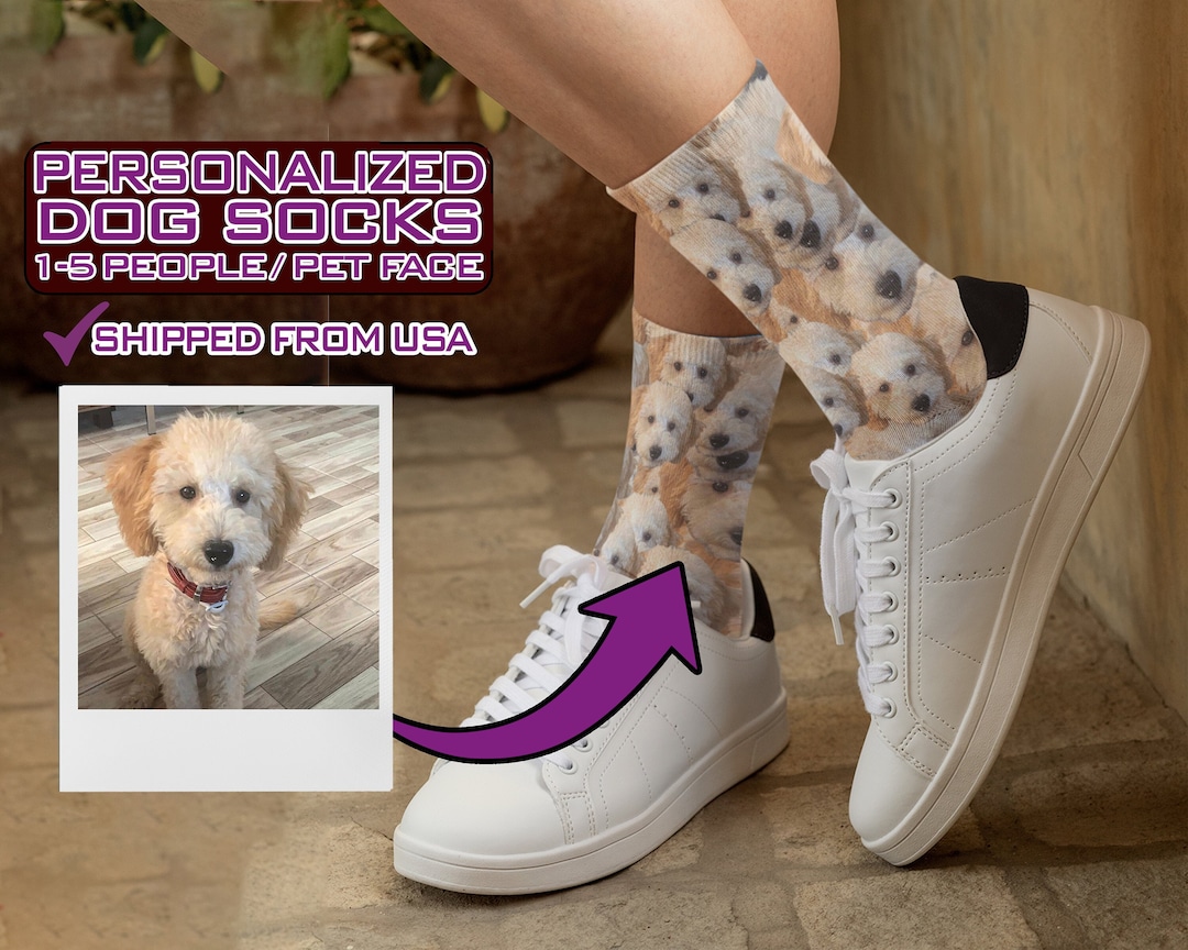 Customized Dog Socks Put Your Cute Dog Face on Custom Socks, Dog Lovers ...