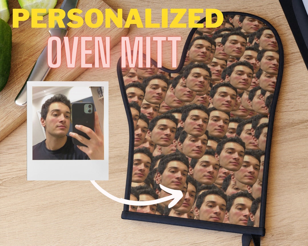 Custom Face Oven Mitt custom Photo Mitt, Custom Oven Mitt, Customized ...
