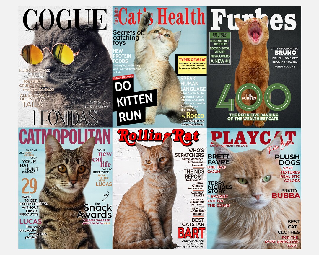Personalized Cat Prints | Magazine Covers | Pet Portraits | Custom Pet ...