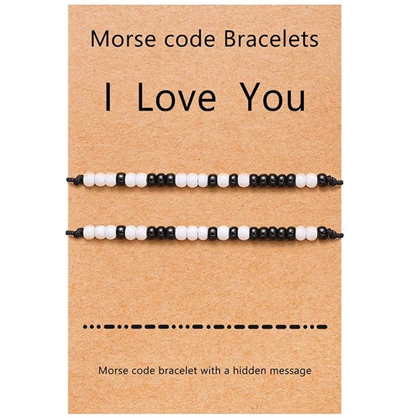 Morse Code I Love You Bracelets - Etsy