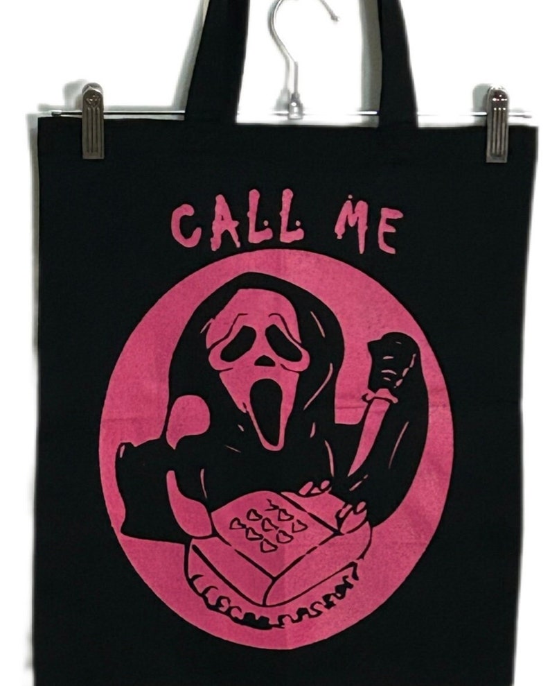 GHOSTFACE Scream Tote Bag Pink Work Tote Bags Travel Tote Bags - Etsy