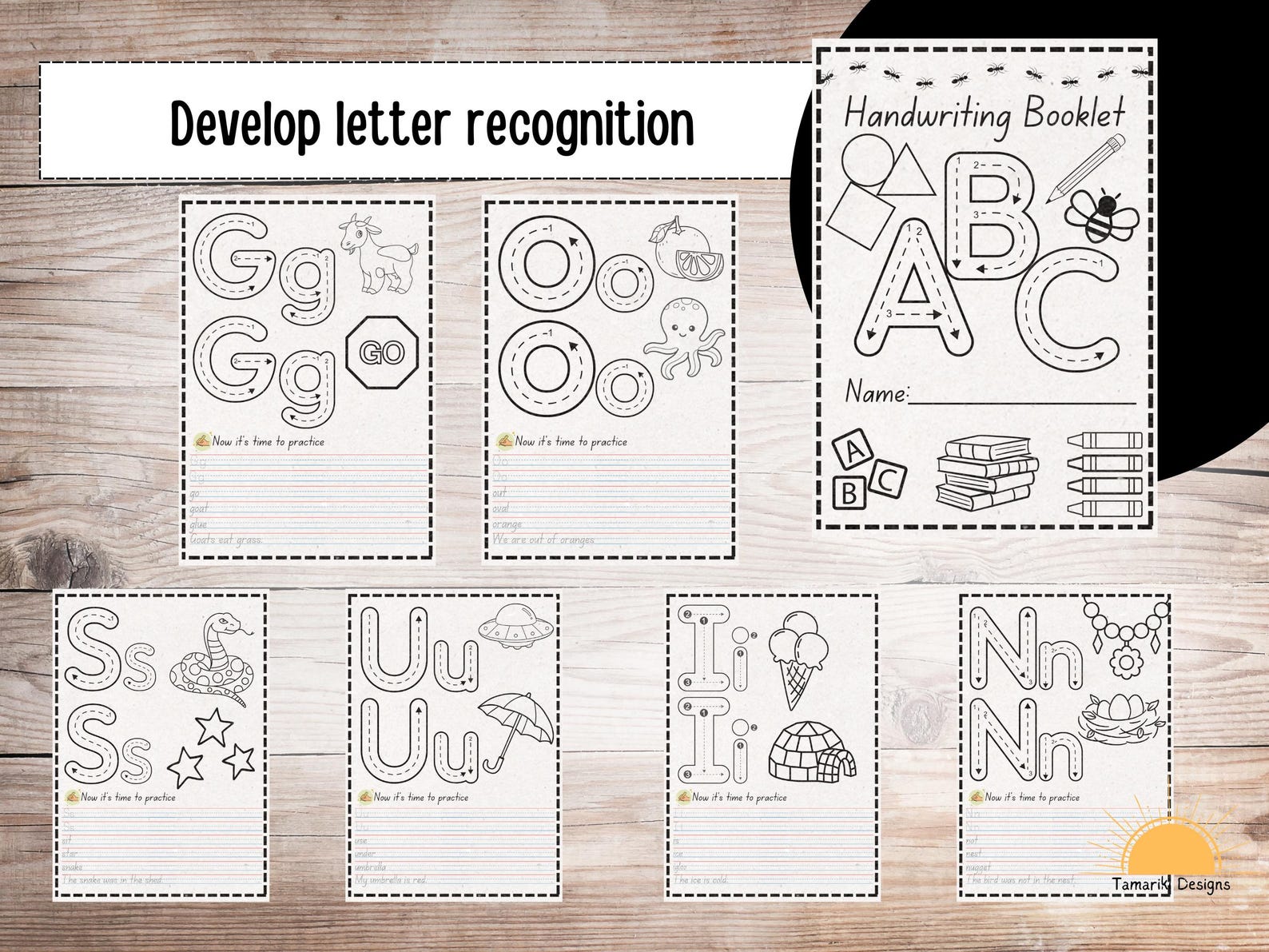 Printable Alphabet Handwriting Booklet, Kindergarten and Pre-k ...