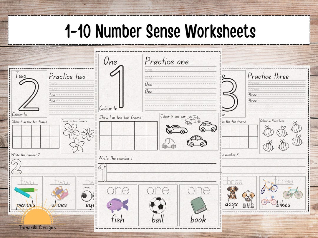 Printable Number Sense Worksheets, 1 to 10, Educational Pages ...