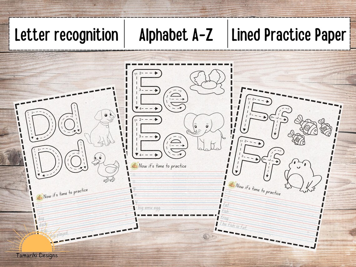Printable Alphabet Handwriting Booklet, Kindergarten and Pre-k ...