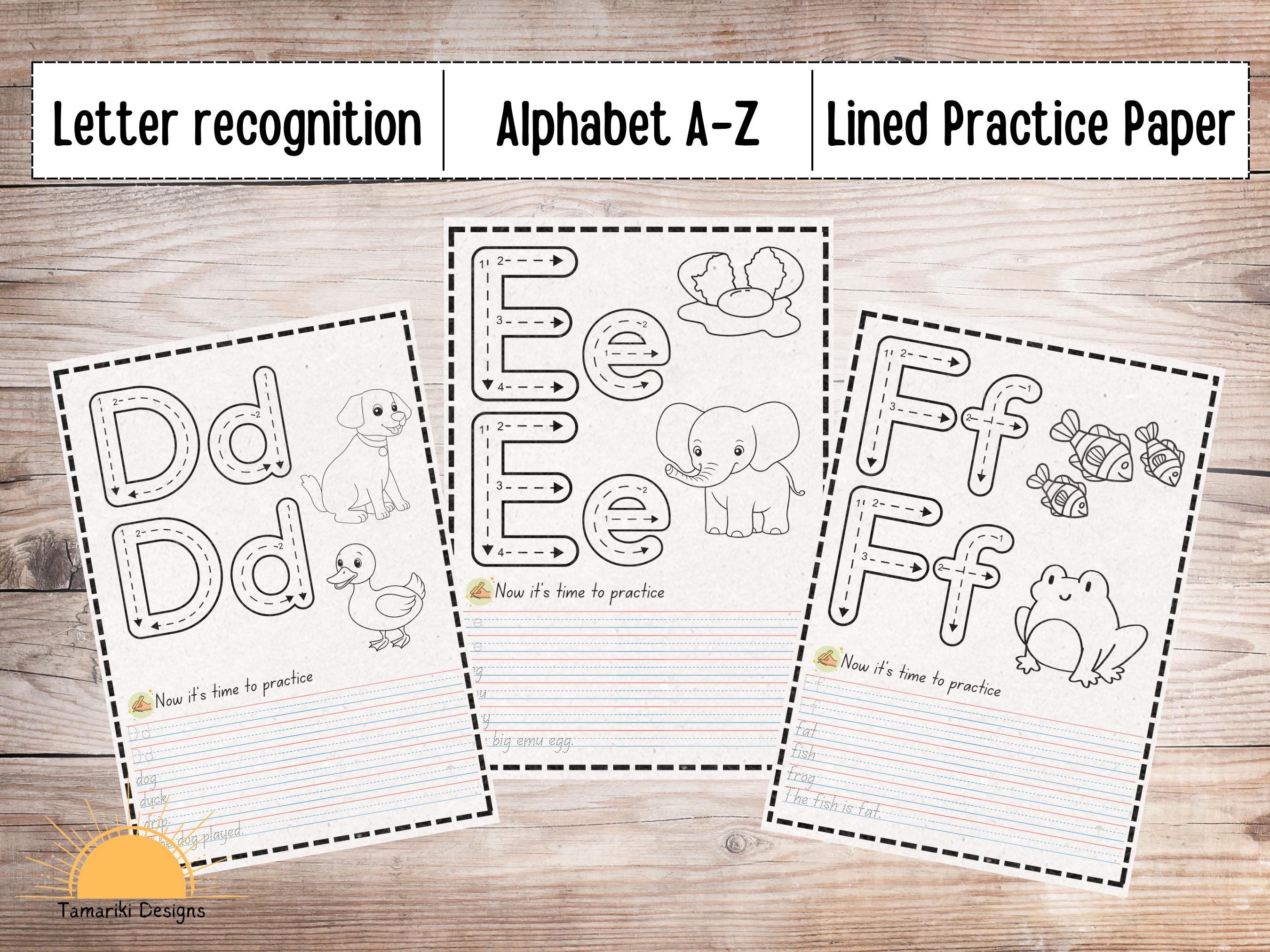 Printable Alphabet Handwriting Booklet, Kindergarten and Pre-k ...