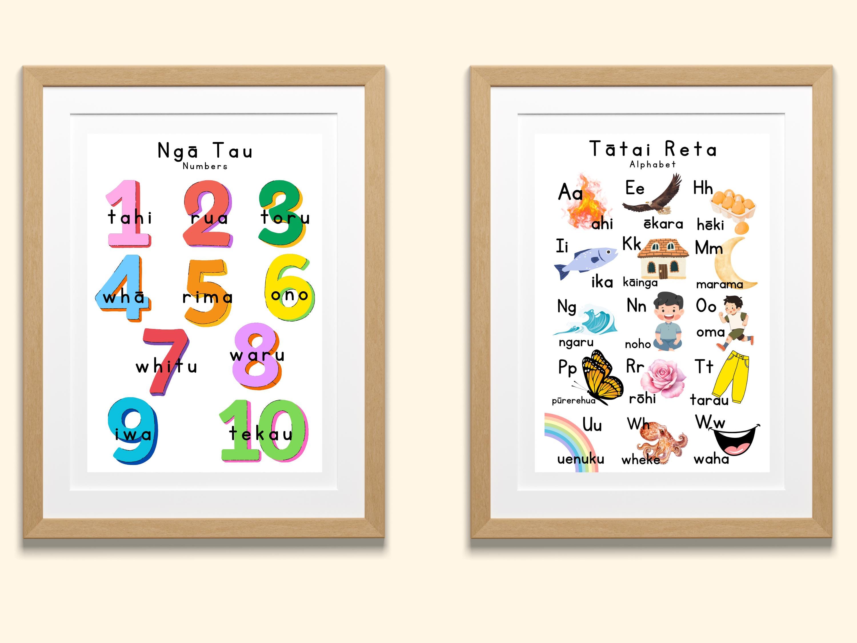 Te Reo Maori Educational Posters: Classroom & Homeschool Wall Art (set ...