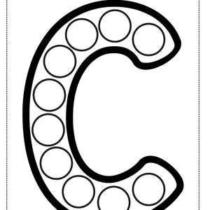 Alphabet Dot Art Worksheets: Fine Motor Skills Printable (PDF) - Etsy