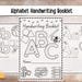 Printable Alphabet Handwriting Booklet, Kindergarten and Pre-k ...