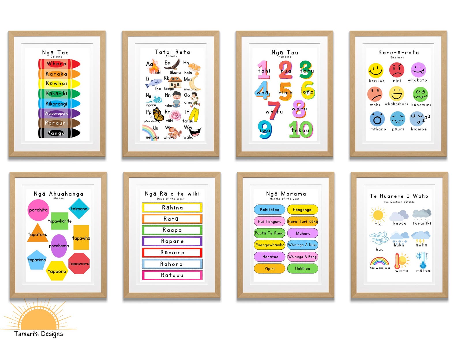 Te Reo Maori Educational Posters: Classroom & Homeschool Wall Art (set ...
