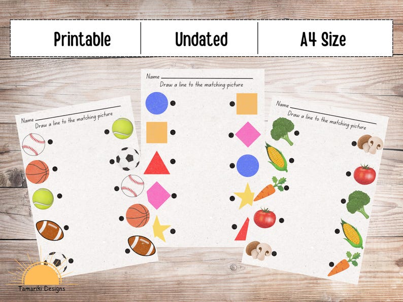 Matching Activity Bundle: Fine Motor Skills, Pre-k and Kindergarten ...