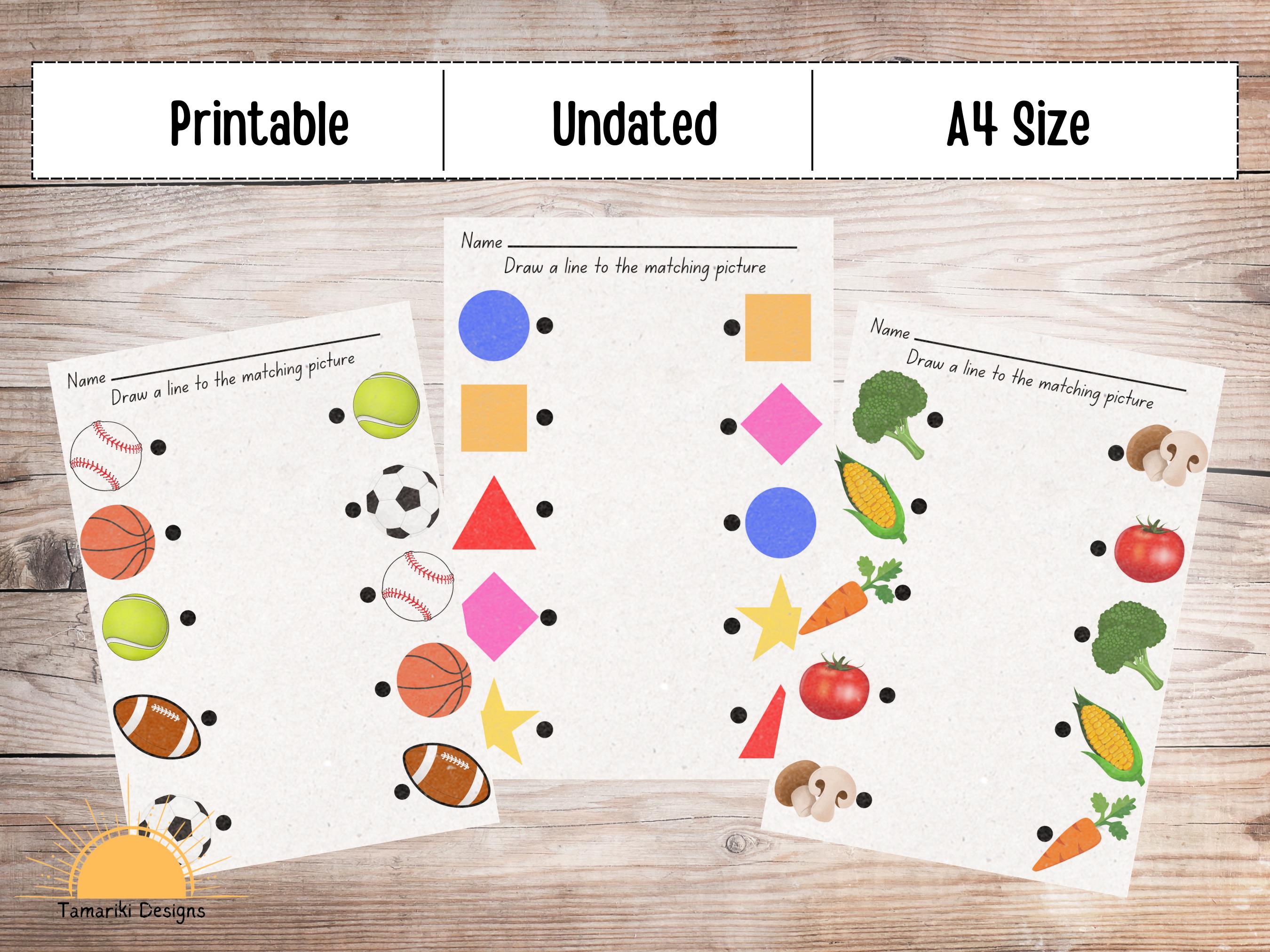 Matching Activity Bundle: Fine Motor Skills, Pre-k and Kindergarten ...
