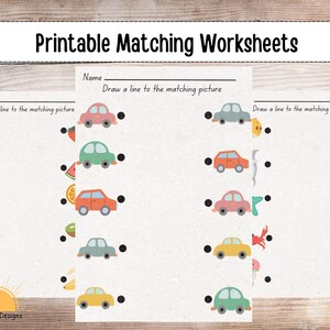 20 Printable Matching Activity Bundle, Kindergarten Pre-k Activities ...