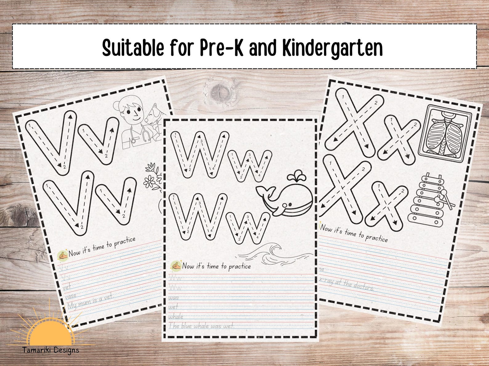 Printable Alphabet Handwriting Booklet, Kindergarten and Pre-k ...