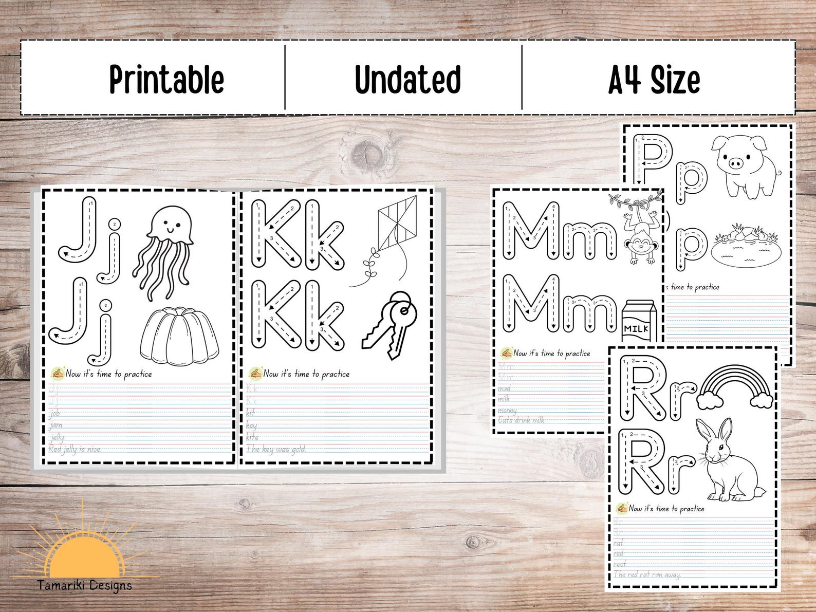 Printable Alphabet Handwriting Booklet, Kindergarten and Pre-k ...