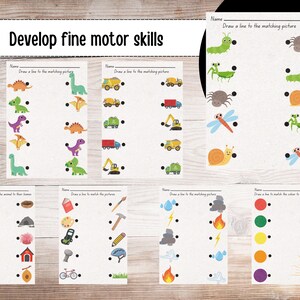 Matching Activity Bundle: Fine Motor Skills, Pre-k and Kindergarten ...