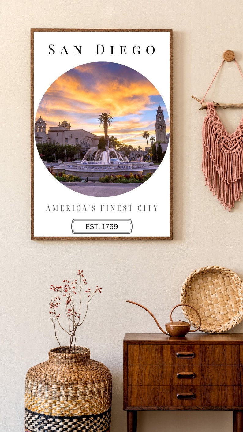 San Diego Digital Print, San Diego Poster, San Diego Wall Art, San ...
